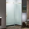 Amazon.com: WOODBRIDGE Frameless Single Sliding Shower Doors in Brushed ...