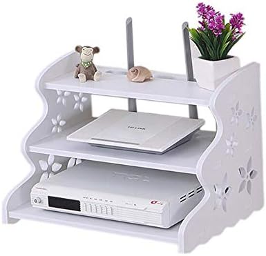 Hggzeg WiFi Router Storage Box Floating Shelves TV Set-Top Rack, Wall ...