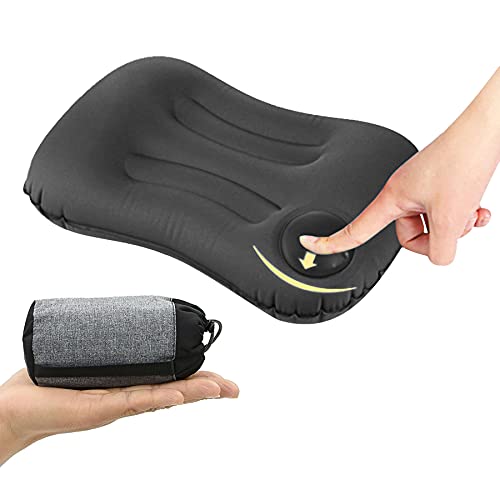 Ultralight Inflating Pillow,Camping &Beach Travel Pillow,Press to ...