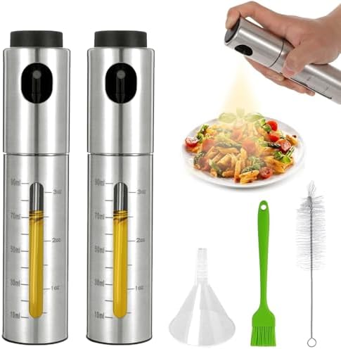 2 Piezas Pulverizador de Aceite para Cocina, Dispensador de Aceite de Cocina, Aceiteras de ...