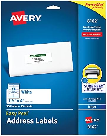 Amazon.com : Avery (8167) Easy Peel Return Address Labels for Inkjet ...