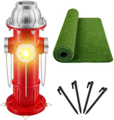 Amazon.com : Fiwochic Fake Fire Hydrant for Dogs to Pee On with Lawn ...