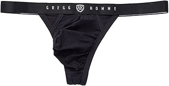 Amazon.com: Gregg Homme Men's Room-Max Large Pouch Thong, 152704, Black ...