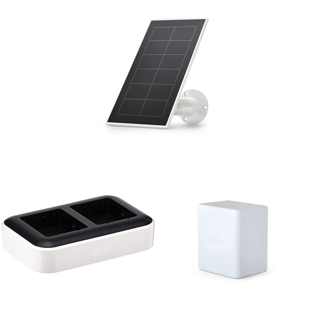 Amazon.com: Arlo Solar Panel Charger (2021 Released), White & Dual ...