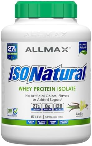 Amazon.com: ALLMAX ISONATURAL Whey Protein Isolate, Unflavored - 2 lb ...