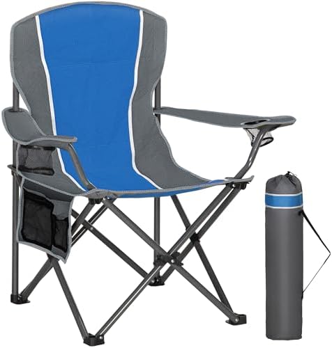 Amazon.com: HIGH POINT SPORTS Portable Camping Chair, Heavy Duty ...