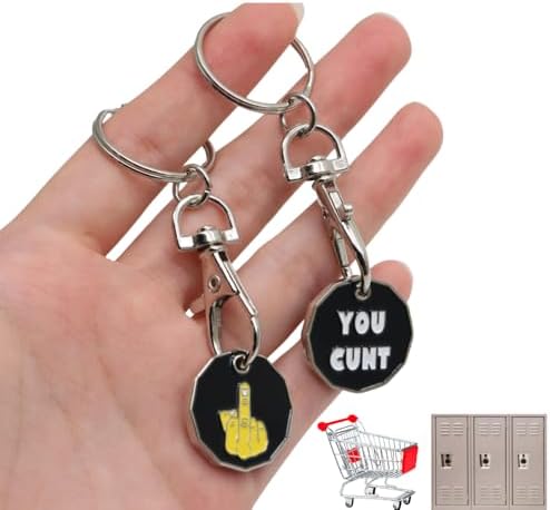 Rude Trolley Coins Twin Pack – Funny Token Keyrings for Shopping ...