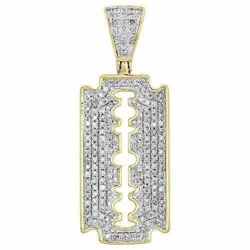 Amazon.com: MydesigenSolid Yellow Gold Over 1.50CT Round Diamond Razor ...
