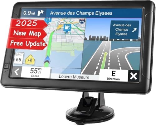 Amazon.com: GPS Car Navigator, 9 Inch Display, Voice Guidance, Lifetime ...