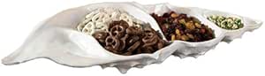 Amazon.com | Global Views 26-Inch Nautilus Shell Tray with Compartments ...