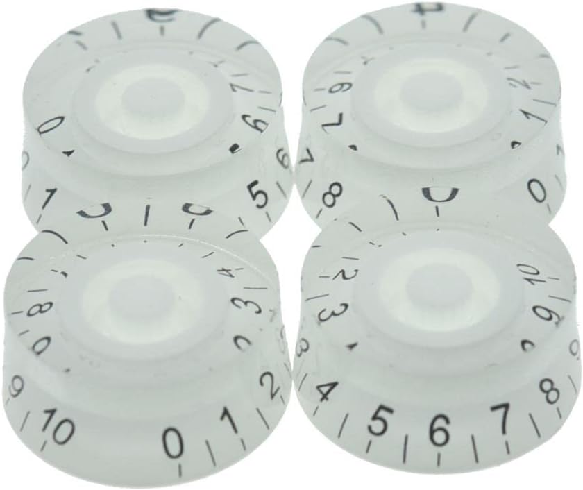 Amazon.com: KAISH 4pcs White Guitar Speed Dial Knobs Control Knob fits ...