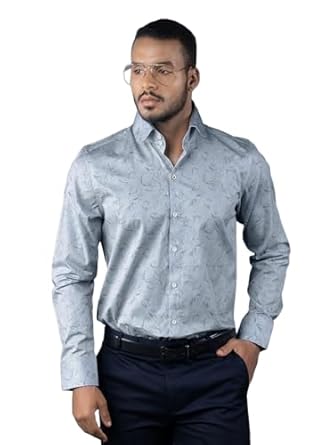 LOUIS STITCH Men's Cotton Regular Fit Shirt (ST-BS350-S9-BUCF-36-500 ...
