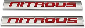 Amazon.com: Axlzx 2X Chrome Metal Nitrous Logo Car Emblem Premium 3D ...