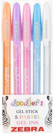 Amazon.com: Zebra Pen Doodler'z Pastel Gel Pens 5pk - Ideal For Writing ...