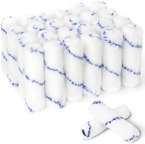 Amazon.com: Mister Rui 24 Pieces 4-Inch Paint Roller Covers - 9mm Nap ...
