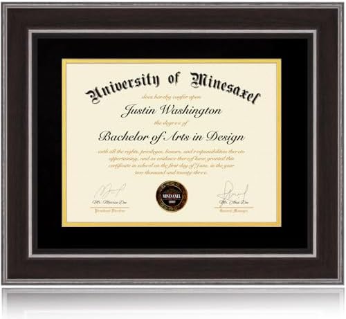 Amazon.com - Minesaxel 11x14 Diploma Frames 8.5x11 with Black Mat ...