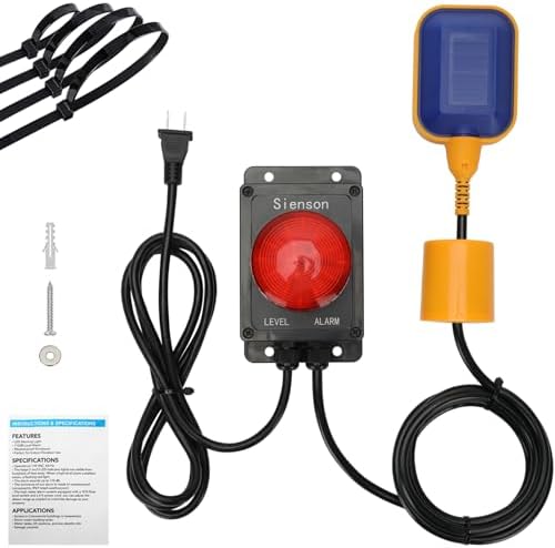 Sump Pump Alarm,Water Alarm for Sump Pump with 110dB Loud Alarm and LED ...