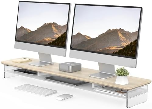 Amazon.com: Zimilar 20-inch Large Acrylic Monitor Stand Riser, 2-tier ...