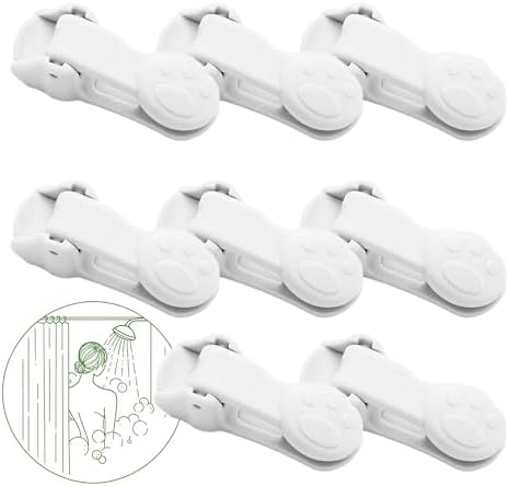 Amazon.com: Kingwee Sunflower Shower Curtain Clips, Shower Splash Guard ...