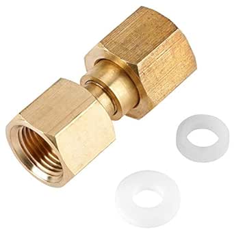 Maxmartt Hex Brass Female Pipe Fitting Thread Straight Pressure ...