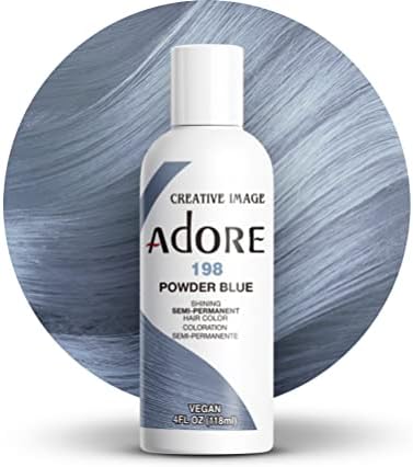 Amazon.com : Adore Semi Permanent Hair Color (198 Powder Blue) | Vegan ...