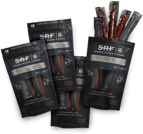 Amazon.com: Snake River Farms Wagyu Smoked Beef Stick 4 pack : Grocery ...
