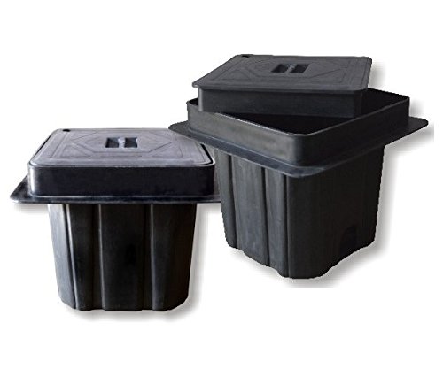 SG Square Poly Plastic Earth Pit Chamber 12 Inches Black : Amazon.in ...