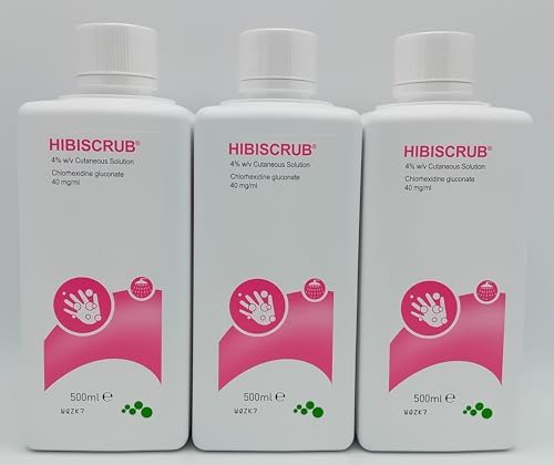 Hibiscrub Antimicrobial Skin Cleanser 500ml - Pack of 3 | Effective ...