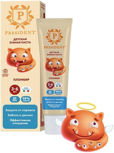 President Kids Toothpaste 3-6 Ice Cream Flavor – Fun Cleaning ...