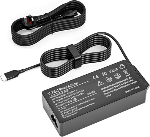 Lenovo 65W USB C Laptop Charger for ThinkPad Yoga, Chromebook, IdeaPad ...