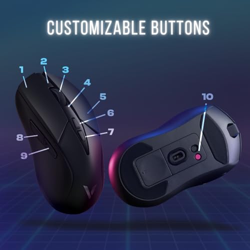 Rapoo V300SE 2.4G Wireless /Wired Dual-Mode E-Sports Gaming Mouse 73g ...