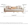 Amazon.com: JASIWAY Modern 3 Seater Sofa, Upholstered Linen Fabric ...