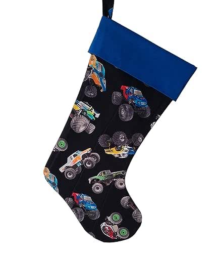 Amazon.com: Monster Trucks - Hot Wheels Quilted Christmas Stocking ...