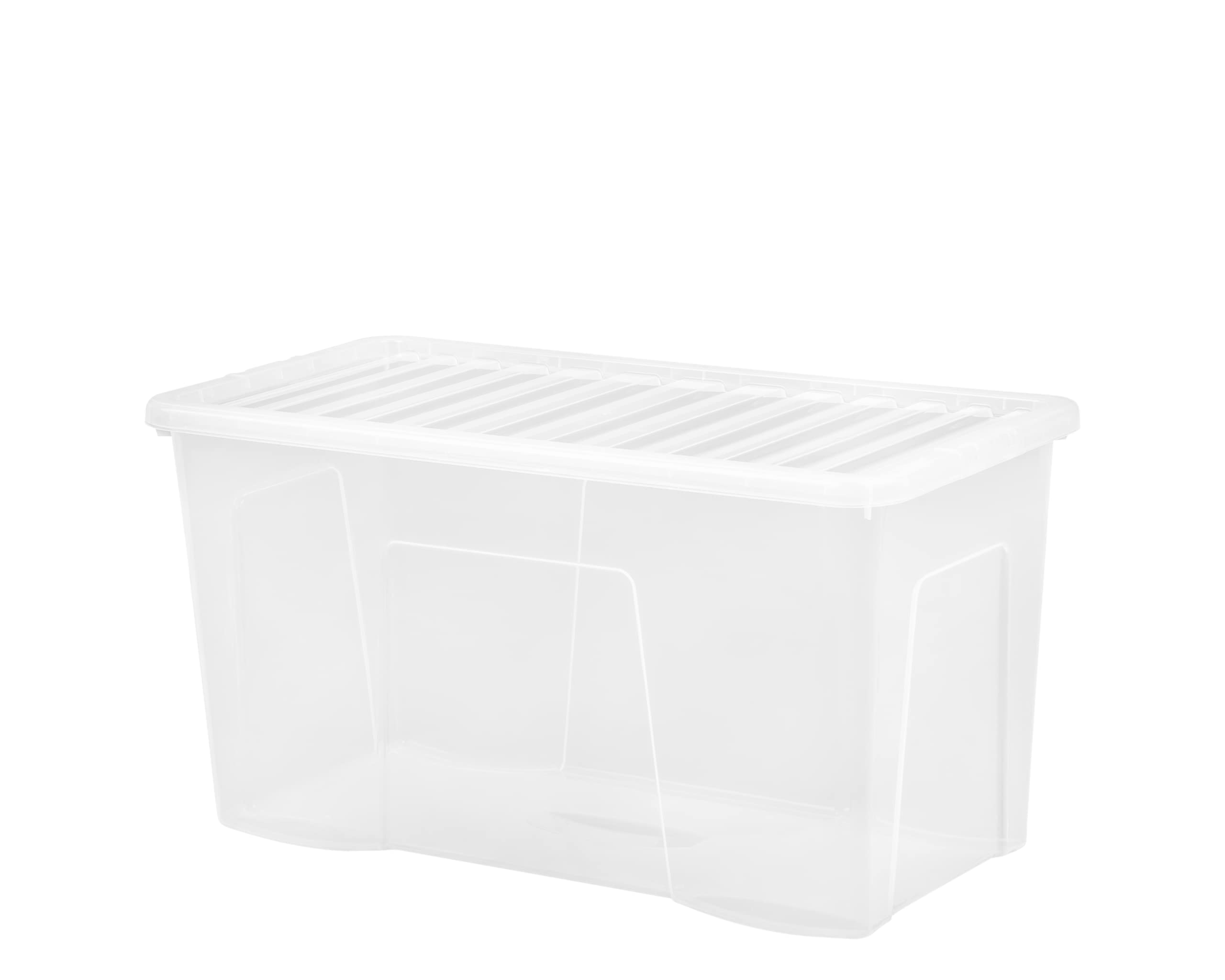 TENLITE Large 𝟏𝟏𝟎𝐋 𝐒𝐭𝐨𝐫𝐚𝐠𝐞 𝐁𝐨𝐱 with Lid Strong Plastic Stackable ...