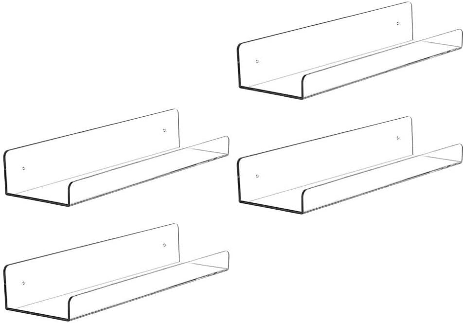 Amazon.com: Garneck 4Pcs Vinyl Record Shelf Wall Mount, Clear Acrylic ...