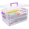 Amazon.com: TERGOO 2 Layer Plastic Storage Containers with Lids ...