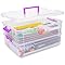 Amazon.com: TERGOO 2 Layer Plastic Storage Containers with Lids ...