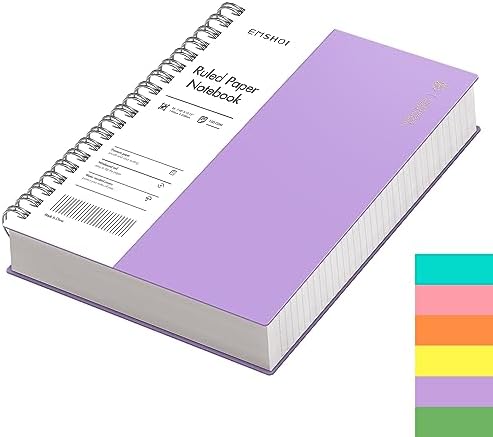 EMSHOI B5 Notebook Lined 300 Pages/150 Sheets, Spiral Notepad Multi ...