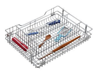 Egybel Stainless Steel Cutlery Kitchen Basket (H4 x W17 x D20) : Amazon ...