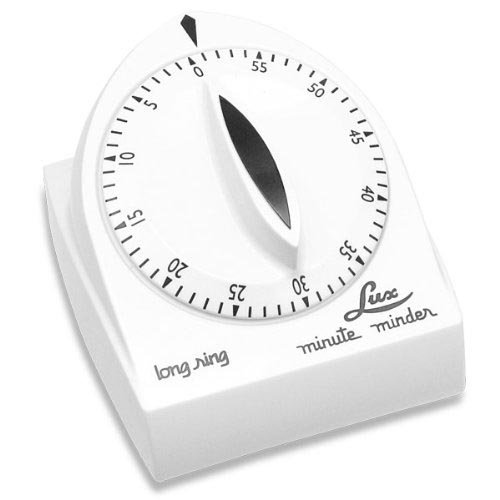 Lux Minute Minder Long Ring Timer Mechanical White 60 Min - Amazon.com
