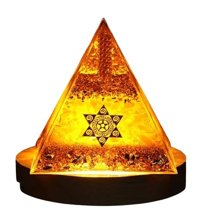 Amazon.com: Orgonite Golden Pillar Crystals Pyramid, the pyramid that ...
