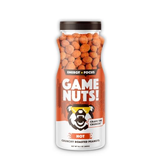 GAME NUTS Hot Crunchy Roasted Peanuts, Baked Not Fried, Spicy Vegan ...