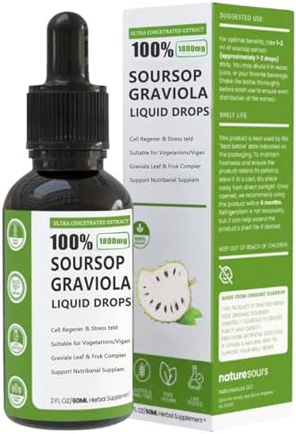 Amazon.com: 100% Pure Organic Soursop Extract, Organic Soursop Extract ...