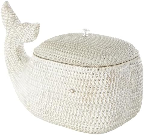 Amazon.com: Deco 79 Resin Whale Decorative Box Woven Inspired Storage ...