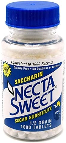 Amazon.com: Necta Sweet Saccharin Tablets, 1-Grain, 1000 Tablet Bottle ...