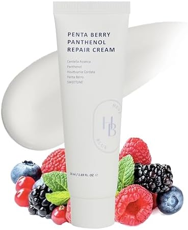 Amazon.com: HEVEBLUE Penta Berry Panthenol Repair Cream - Vegan ...