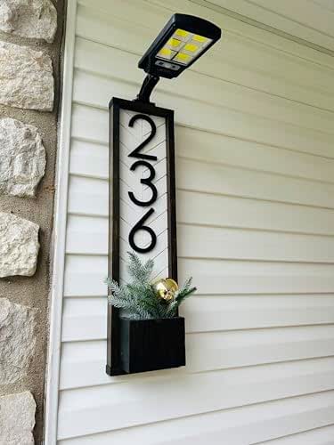 Amazon.com: Edgefield Vertical Address Plaque with Planter ...