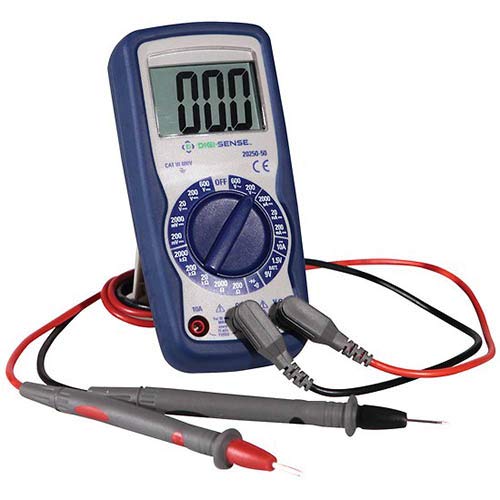 Digi-Sense 20250-50 Manual Ranging Compact Digital Multimeter, CAT III ...