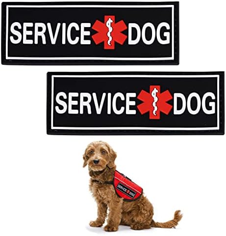 Amazon.com: 2 Pack Black Reflective Dog Patches Service Dog, Removable ...