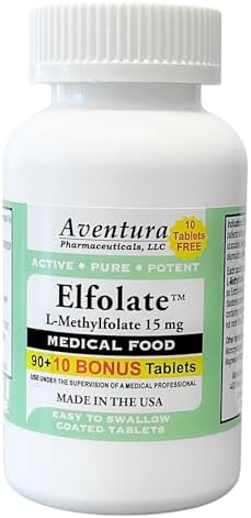 Amazon.com: ELFOLATE® 15mg Bonus Pack 100 Tablets L-Methylfolate Methyl ...